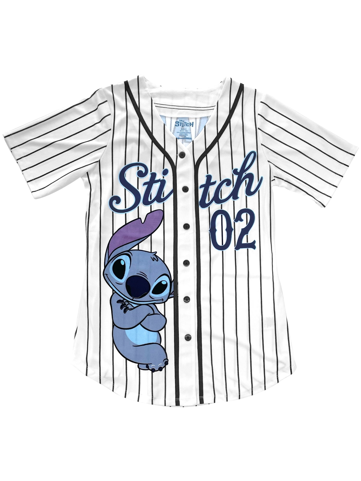 Disney Stitch Baseball Top - women's Short Sleeve Fabric - Walmart.com