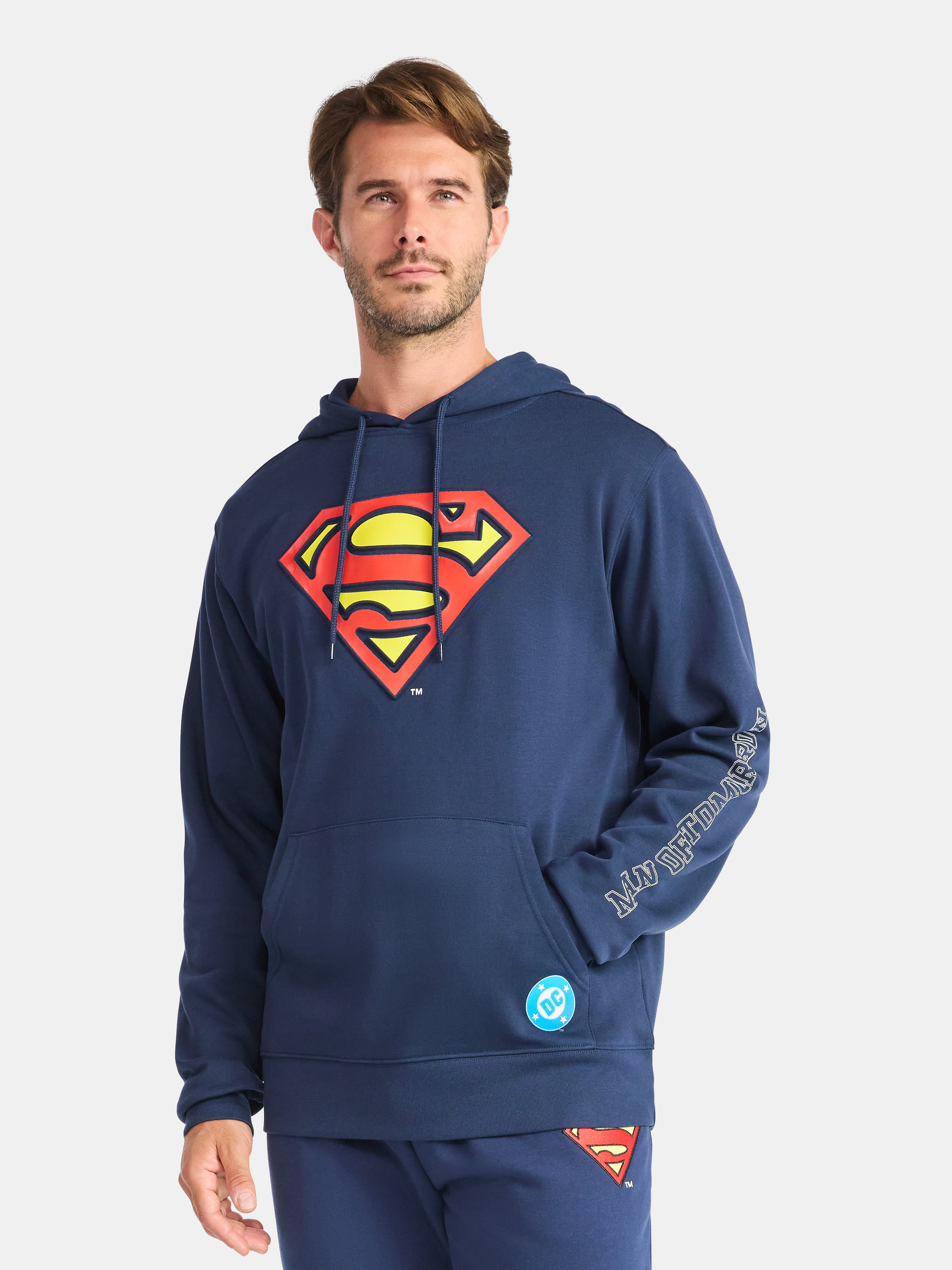 Superman Men's and Big Men's Embossed Graphic Hoodie, Sizes XS-3XL ...