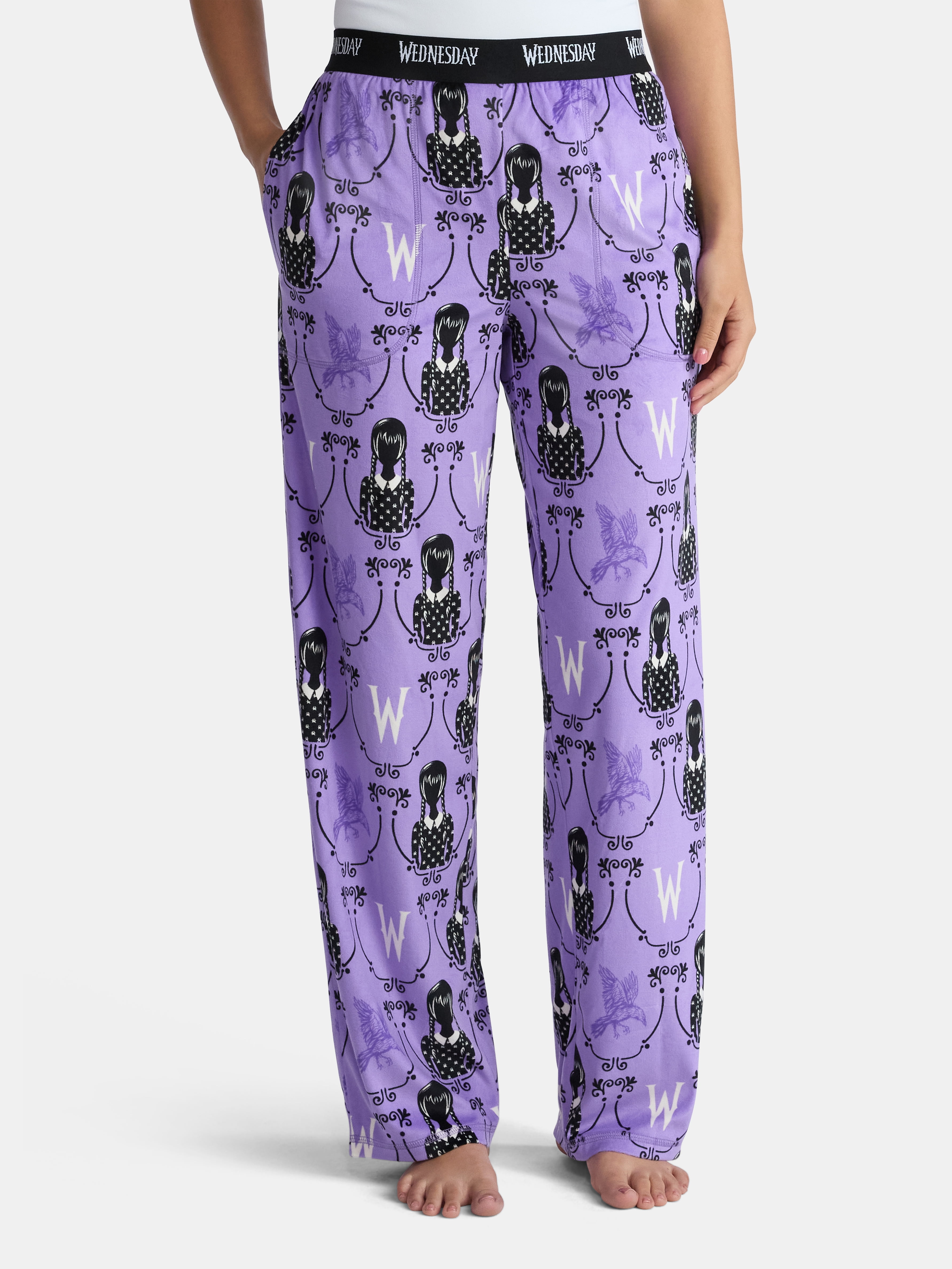 Wednesday Addams Women’s Pajama Pants, Sizes XS-3X - Walmart.com