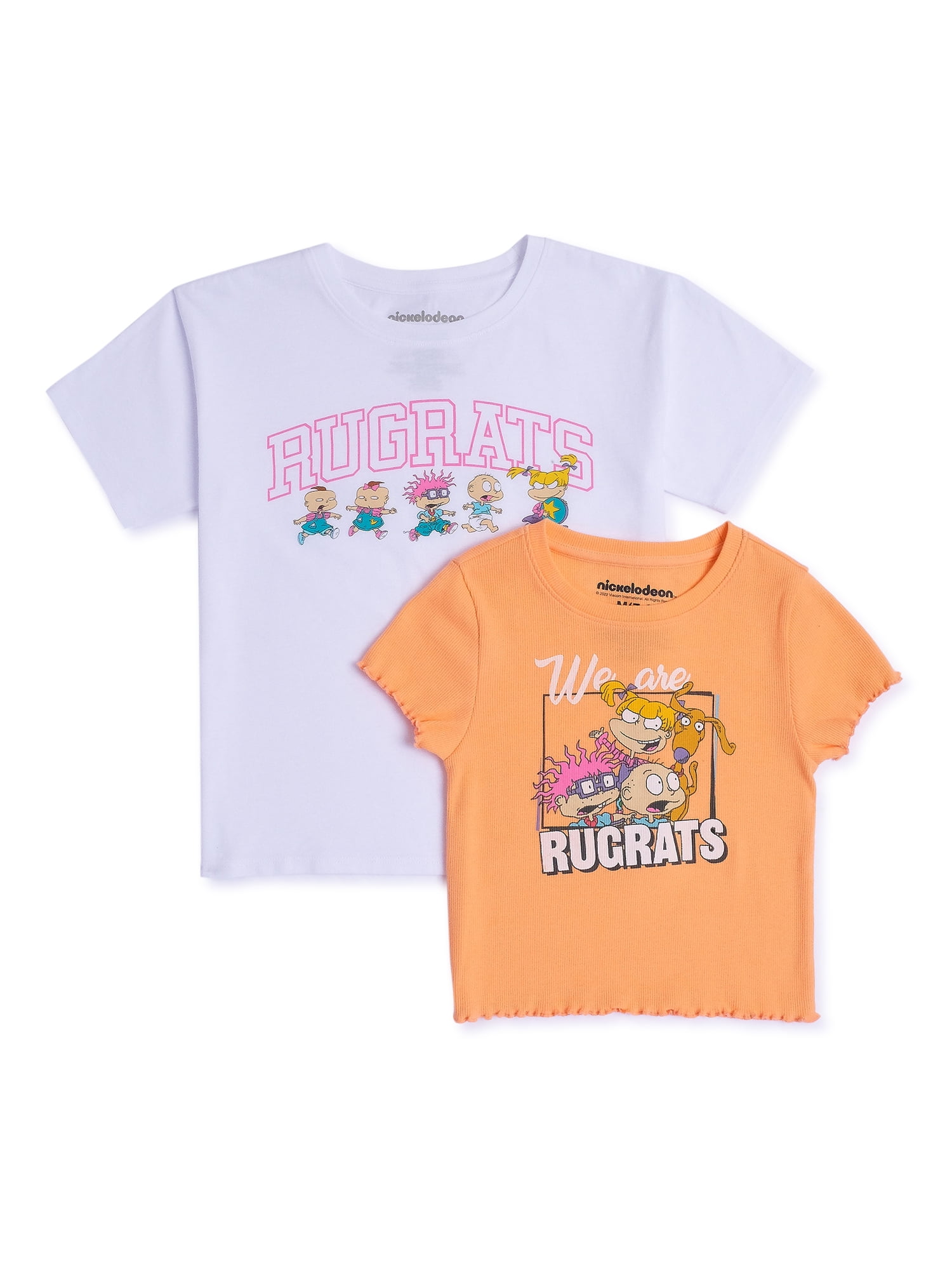 LICENSE Girl's Graphic Short Sleeve Crew Neck T-Shirts, 2 Count ...