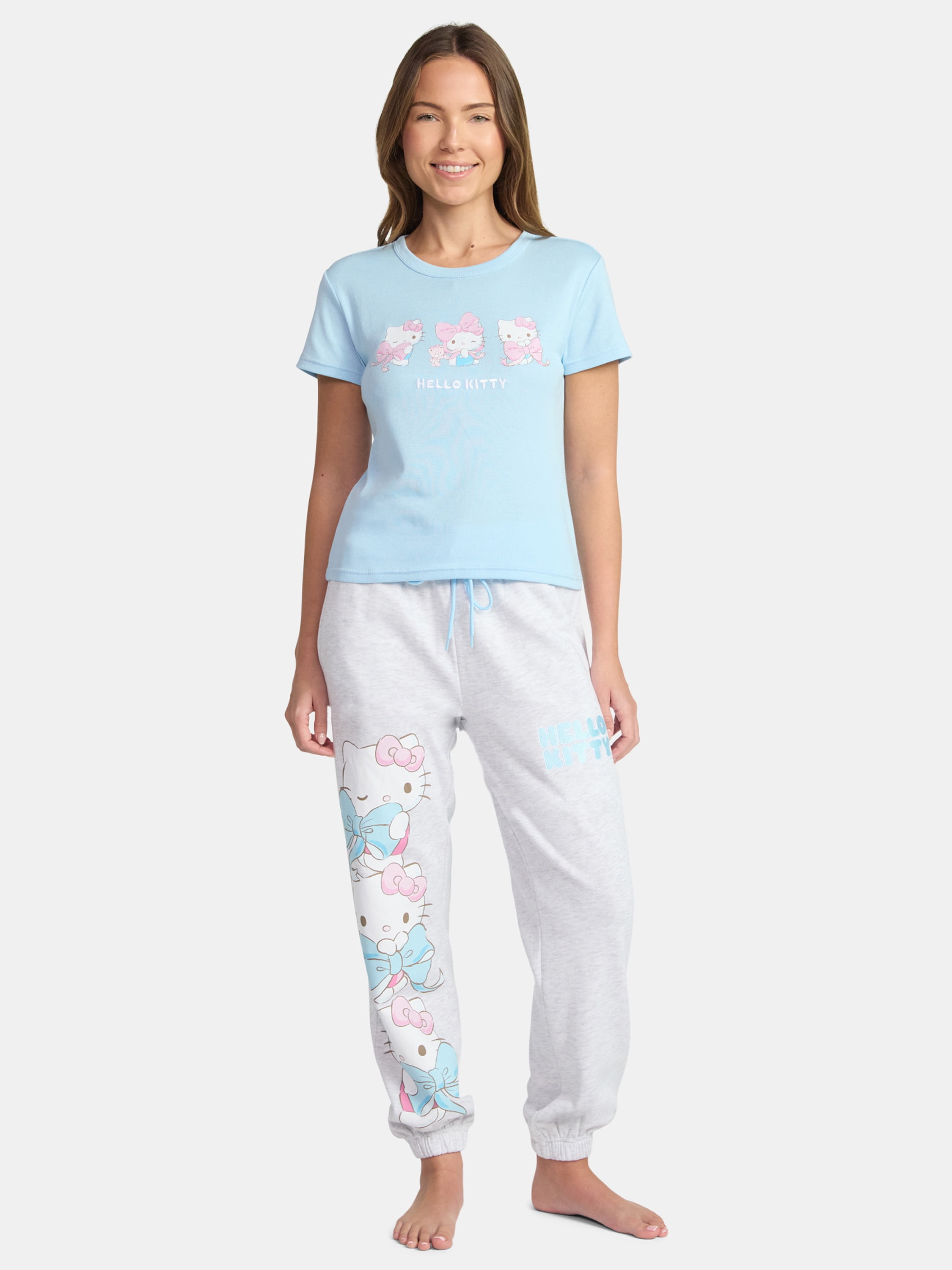Hello Kitty Women's Tee and Pant Outfit Set, 2-Piece, Sizes XXS-XXL - Walmart.com