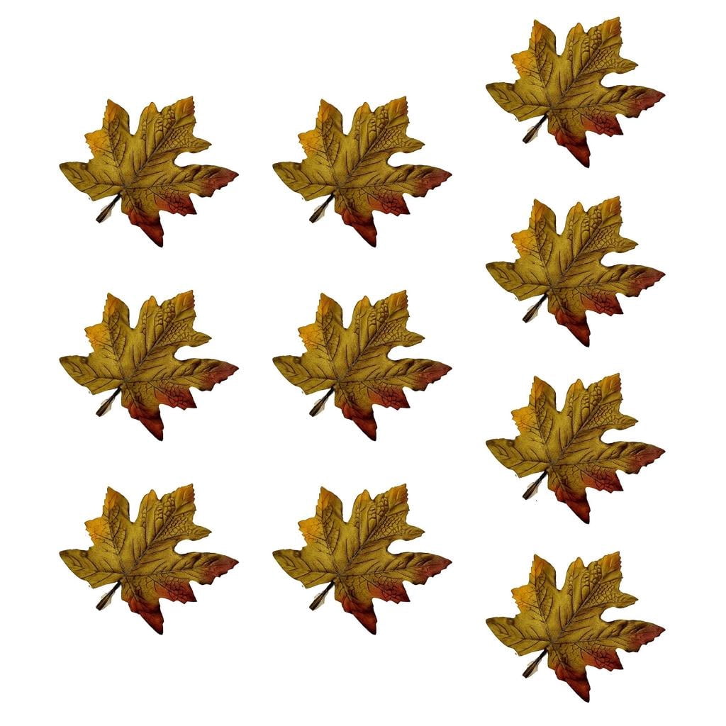 LICEWO 10PCS Bright Colored Faux Maple Leaf Models With Natural Texture ...