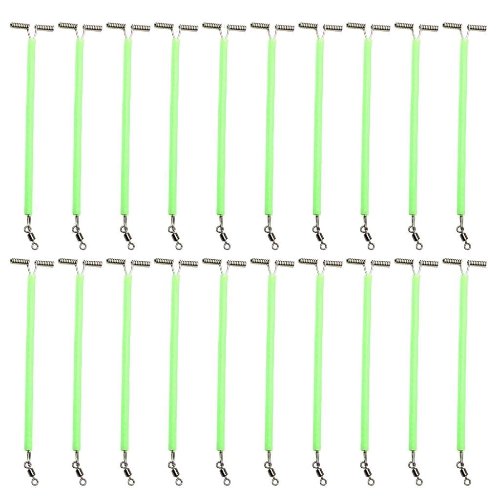LICEWO 20Pcs Stainless Fishing Lures Line Wire Leader Traces Luminous ...
