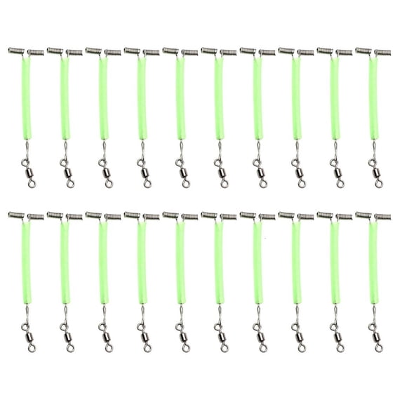 LICEWO 20Pcs Stainless Fishing Lures Line Wire Leader Traces Luminous ...