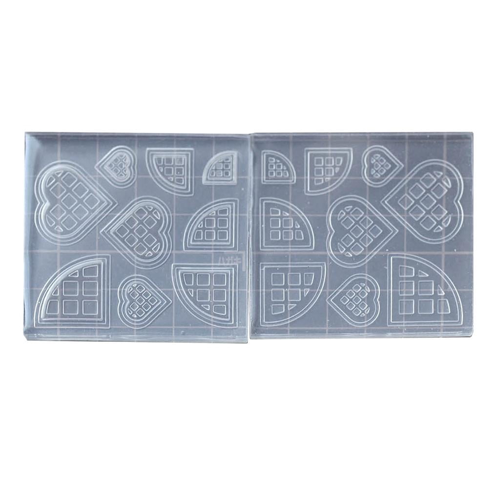 LICEWO 2pcs Mini Waffle Cookie Molds Silicone Mold for Making Chocolate ...
