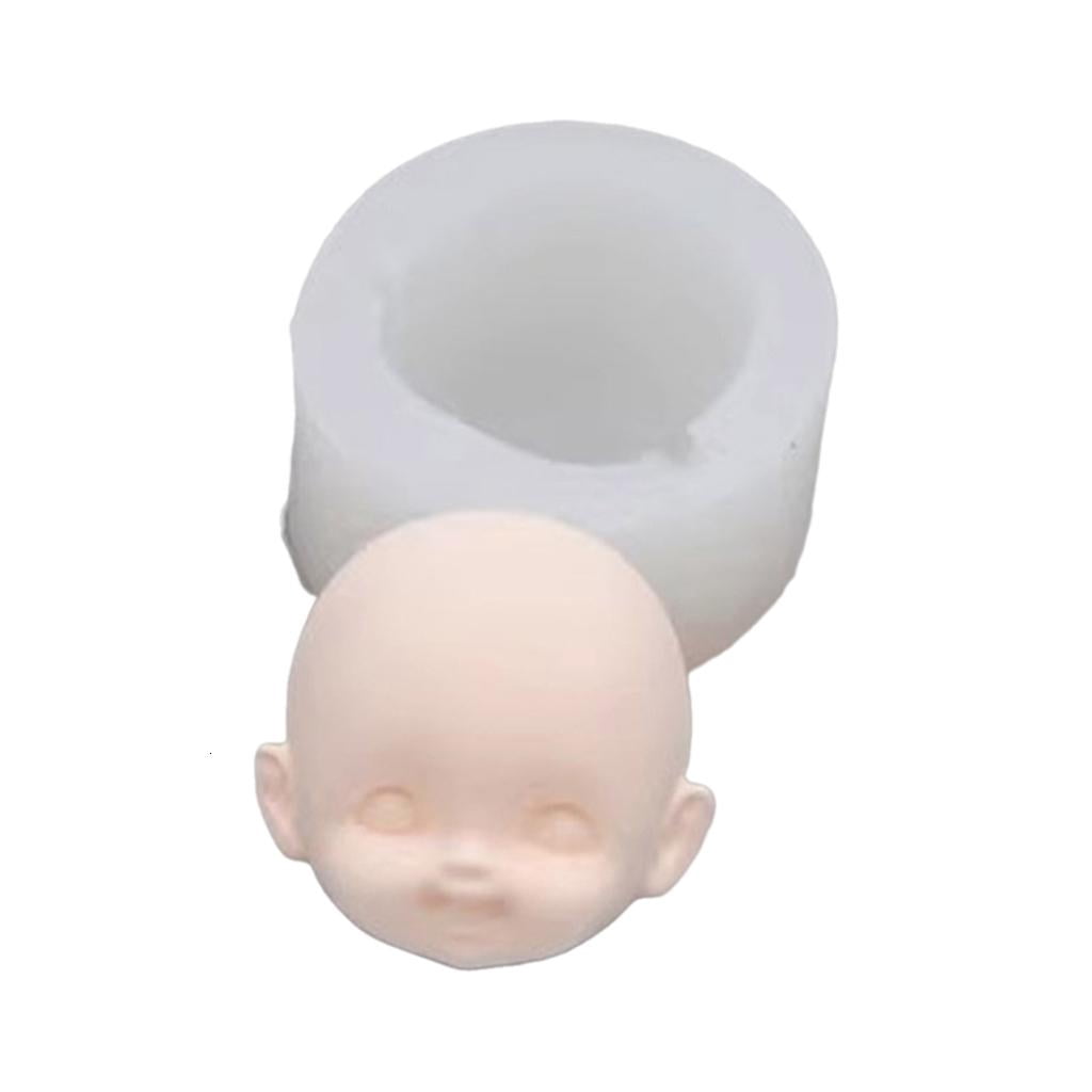 LICEWO 3D Doll Face Silicone Mold Human Baby Face Soft Clay Mold Cake ...
