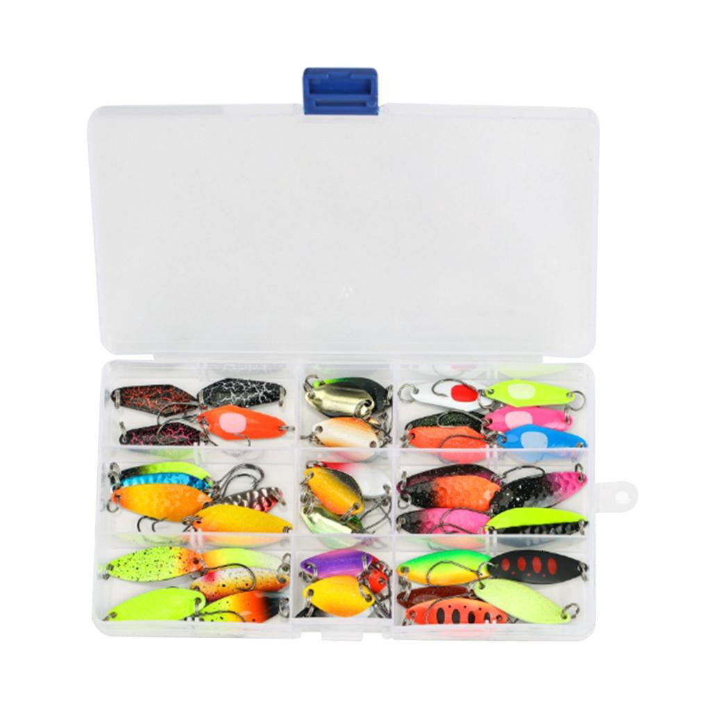 LICEWO 43Pcs Fishing Spoon Lure Hard Baits Wobbler Casting Spinner ...
