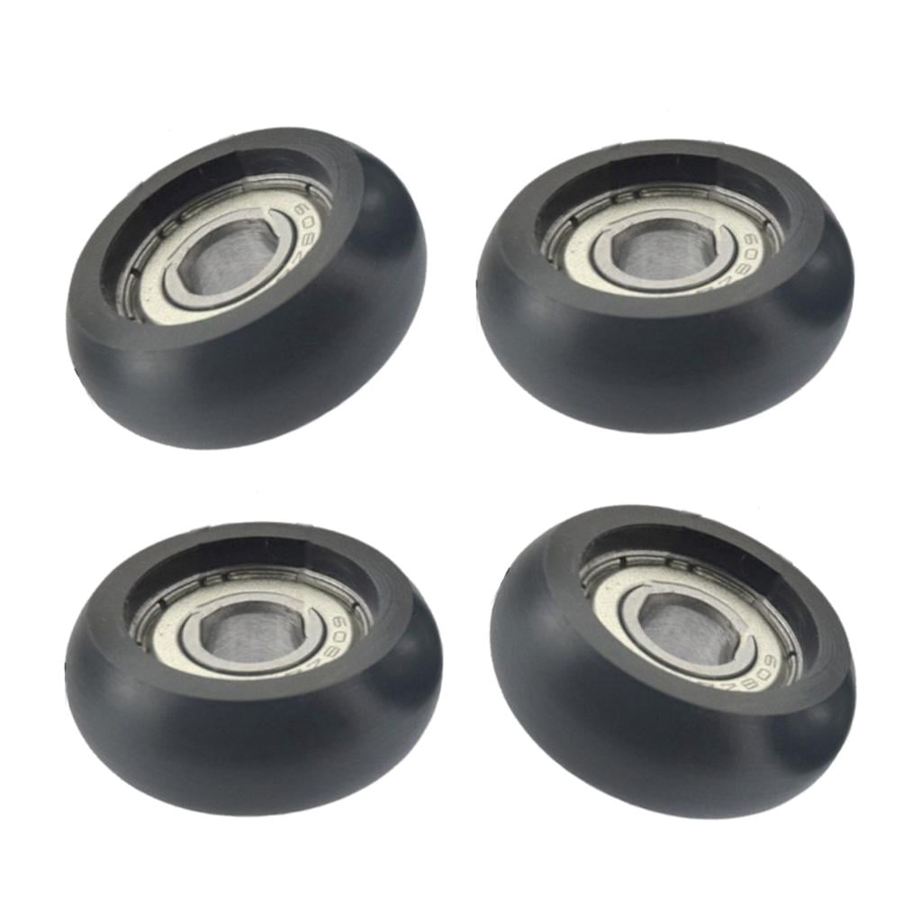 LICEWO 4Pcs Roller Wheels Replacement Round Type Fiiting Bearings For ...