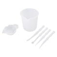 LICEWO 4Pcs/set Non-Stick Nonstick Silicone Mixing Cups DIY Tools Epoxy ...