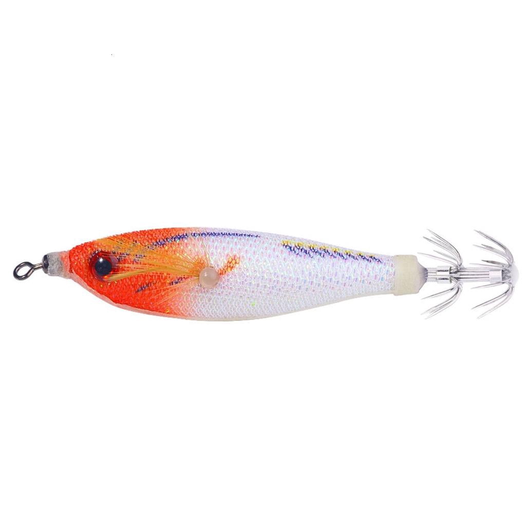 LICEWO 5.8G 8cm Fishing Lures Glow Jig Hook Shrimp Lures Baits Squid ...