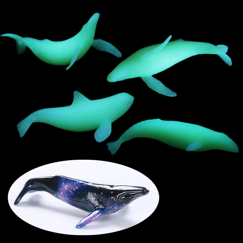 LICEWO 5Pieces Sea Marine Ocean Model Playsets Luminous Mini Whale ...