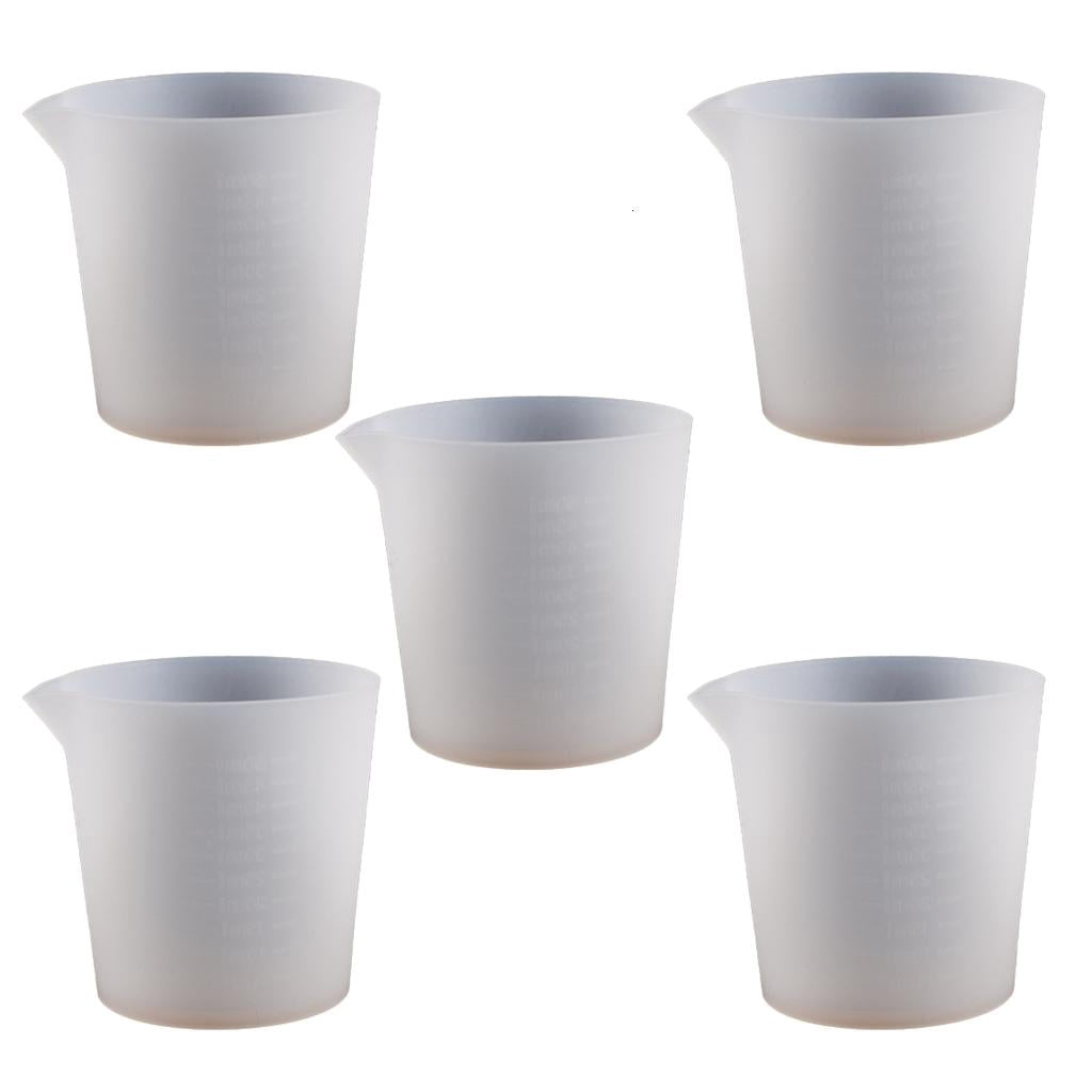 LICEWO Clear Silicone Measuring Cup 50ml Gypsum Candle Capacity Cup Lab ...