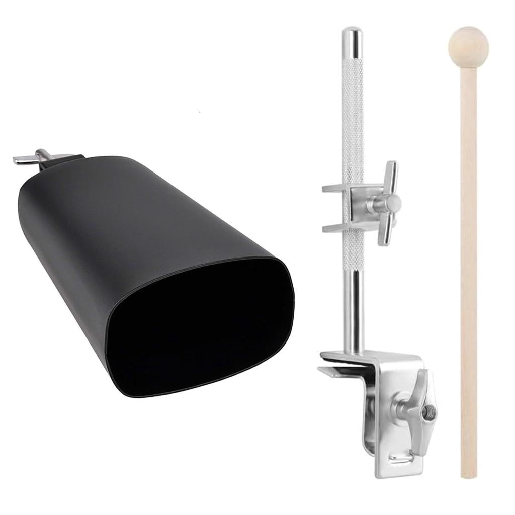 LICEWO Cowbell with Drum Stick Drum Clamps Cowling Mounting Bracket ...