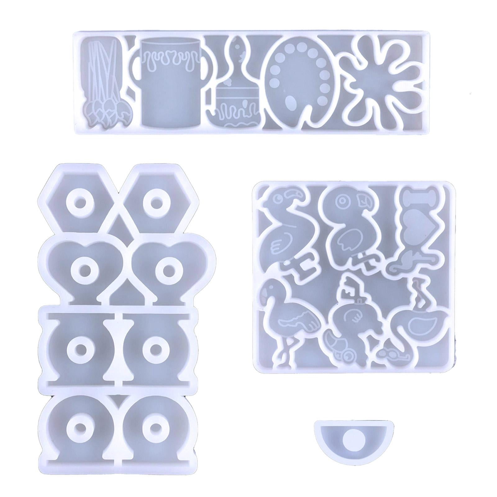 LICEWO DIY Straw Topper Resin Casting Silicone Mould Flamingo Sunflower ...