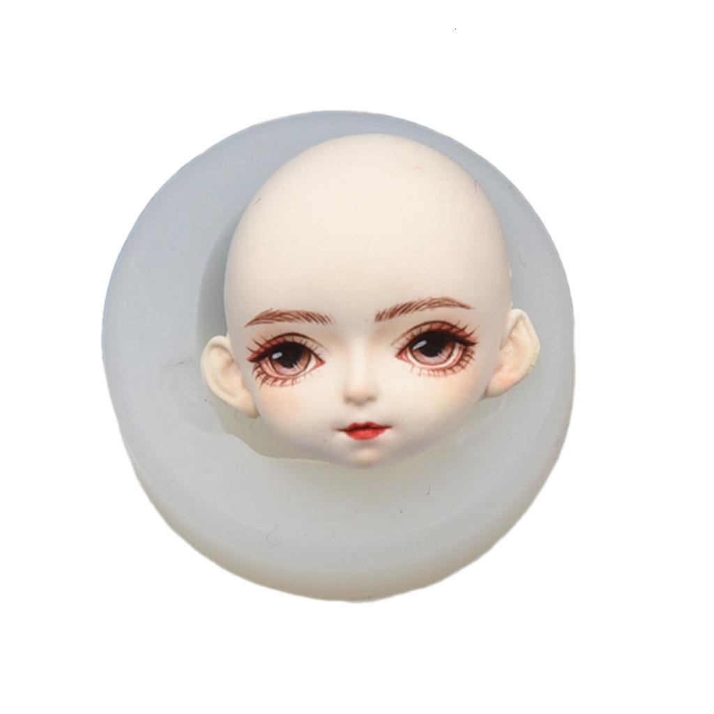 LICEWO Doll Face Silicone Mold Cartoon Doll Head Clay Mould Silicone ...