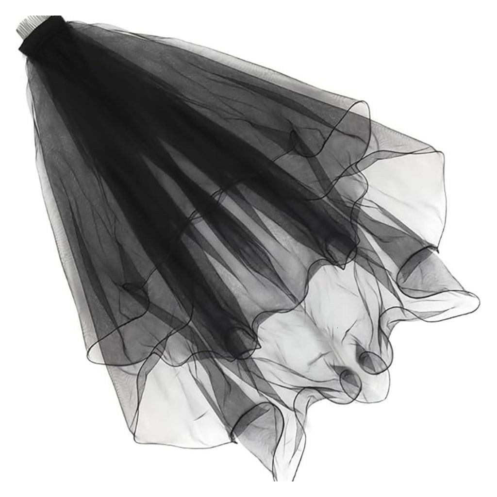 LICEWO Durable Bridal Veils In Sleek Black Perfect For Modern Brides ...