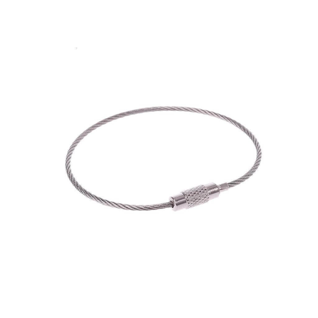 LICEWO EDC Stainless Wire Loop Keyring Blank Cable Circle for DIY ...
