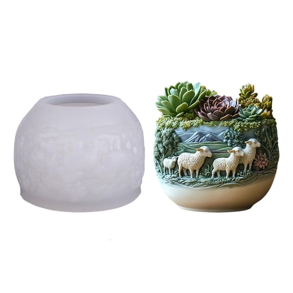 LICEWO Easy Releasing Silicone Goat Mold Detailed Design for Resin ...