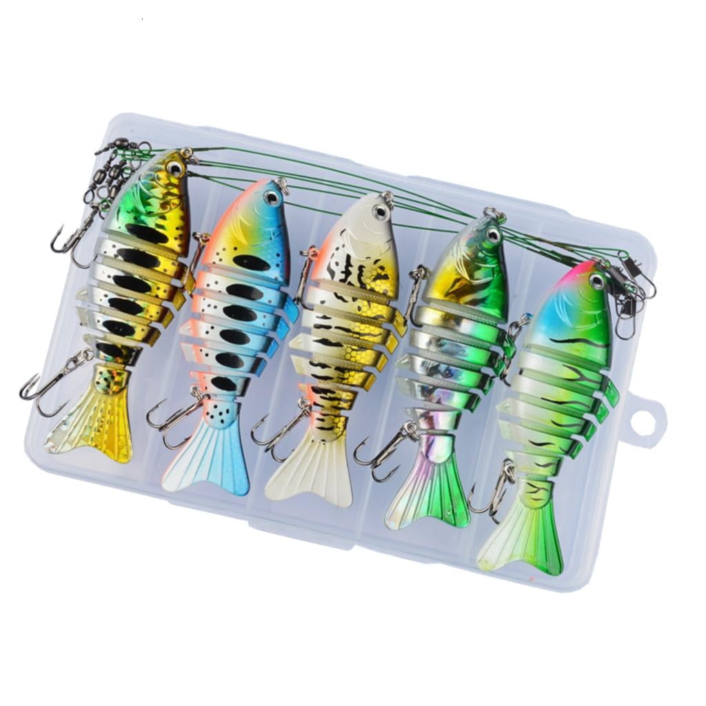 LICEWO Fishing Lures Multiple Sections Baits Saltwater Artificial Fish ...