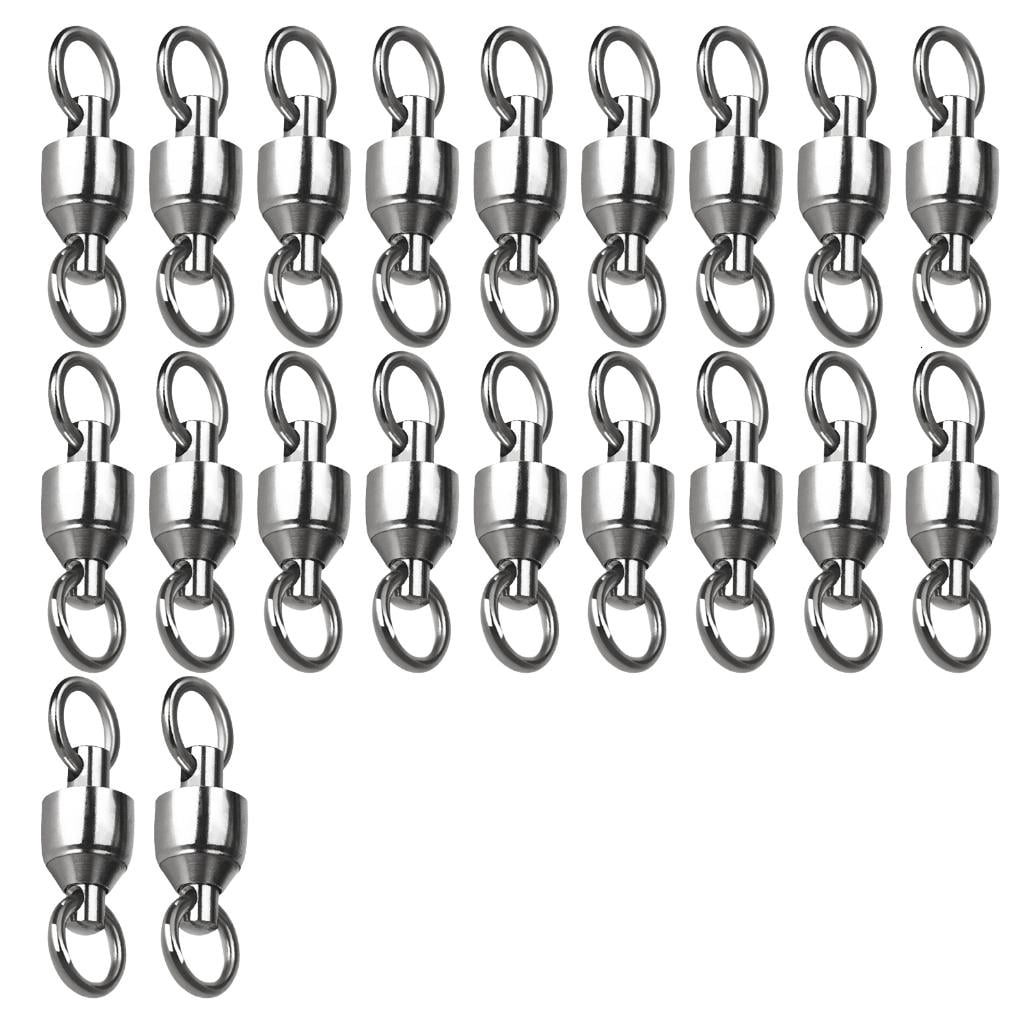 LICEWO Line Connector Stainless Rolling Swivels Barrels Swivels ...