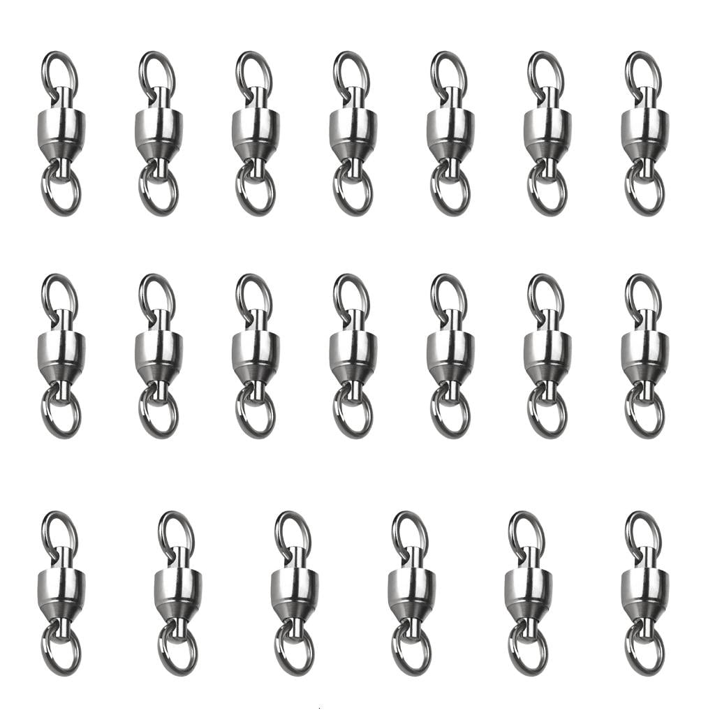 LICEWO Line Connector Stainless Rolling Swivels Barrels Swivels ...