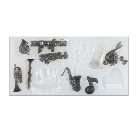 LICEWO Musical Note Silicone Mold Note Fondant Mold Silicone Musical ...