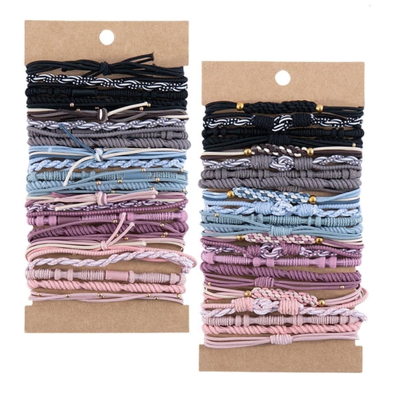 LICEWO Pack of 24 Elegant Assortment Handwoven Hair Ties Soft Elastic ...