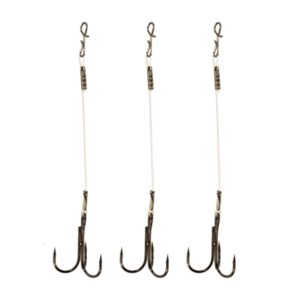 LICEWO Pack of 3 High Strength Treble Hook Rigs for Professional ...
