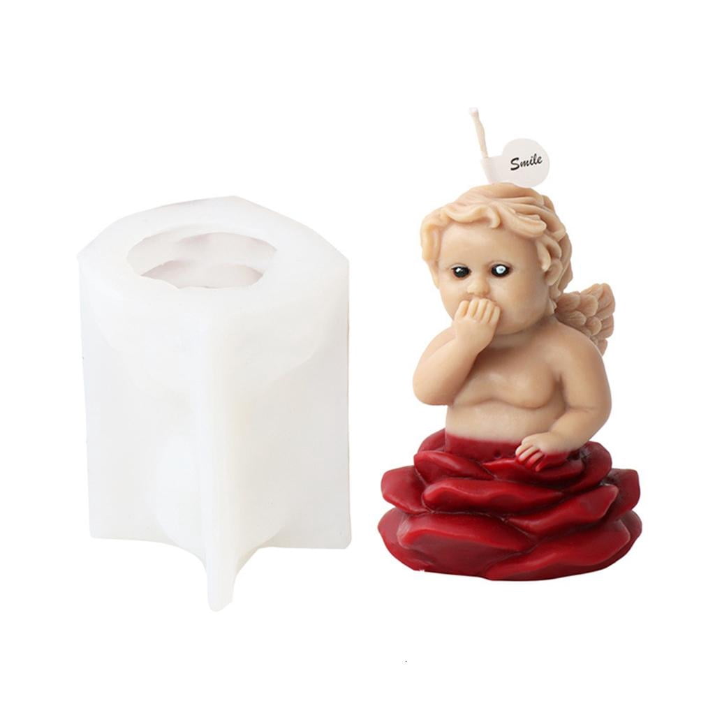 LICEWO Rose Flower Little Baby Silicone Candle Mold Human Body Soap ...