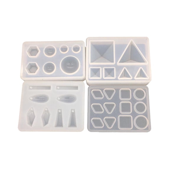 LICEWO Silicone Crystal Epoxy Mold with Hole Mold with Groove Simple ...