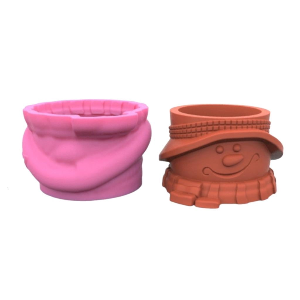 LICEWO Snowman Doll Pen Holder Pot Silicone Molds Table Ornament Mould ...