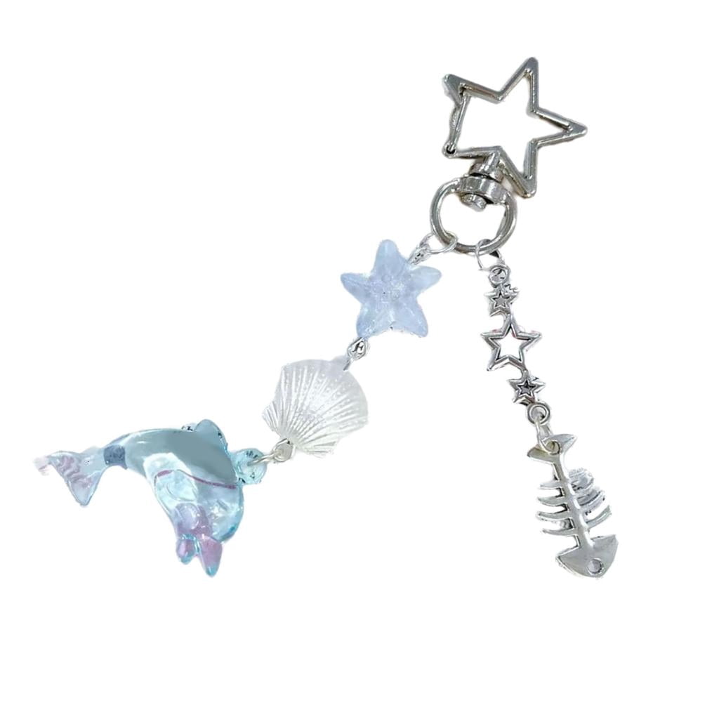 LICEWO Stylish Dolphin and Seashells Phone Charm Unique Dolphin Shell ...