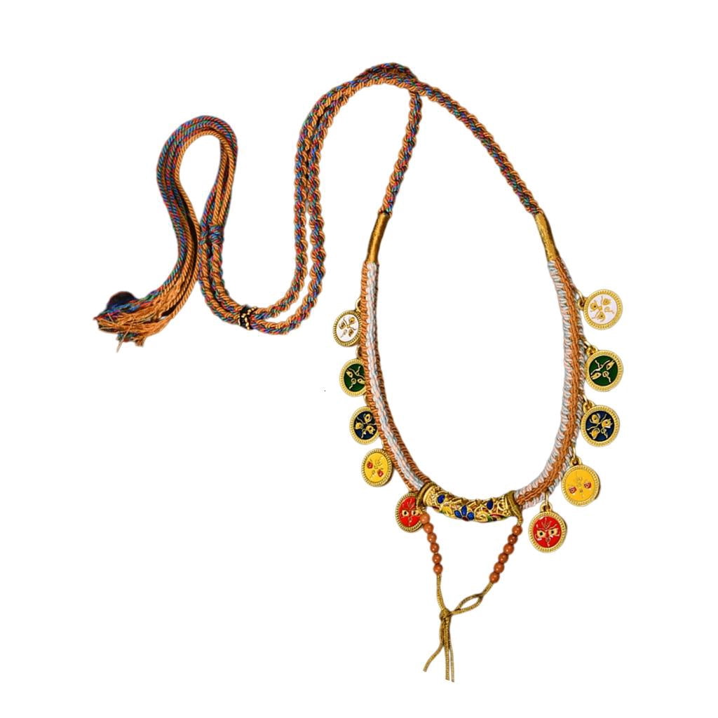 LICEWO Tibetan Style Hand-Knitted Rope Five Gods of Wealth Thangka ...
