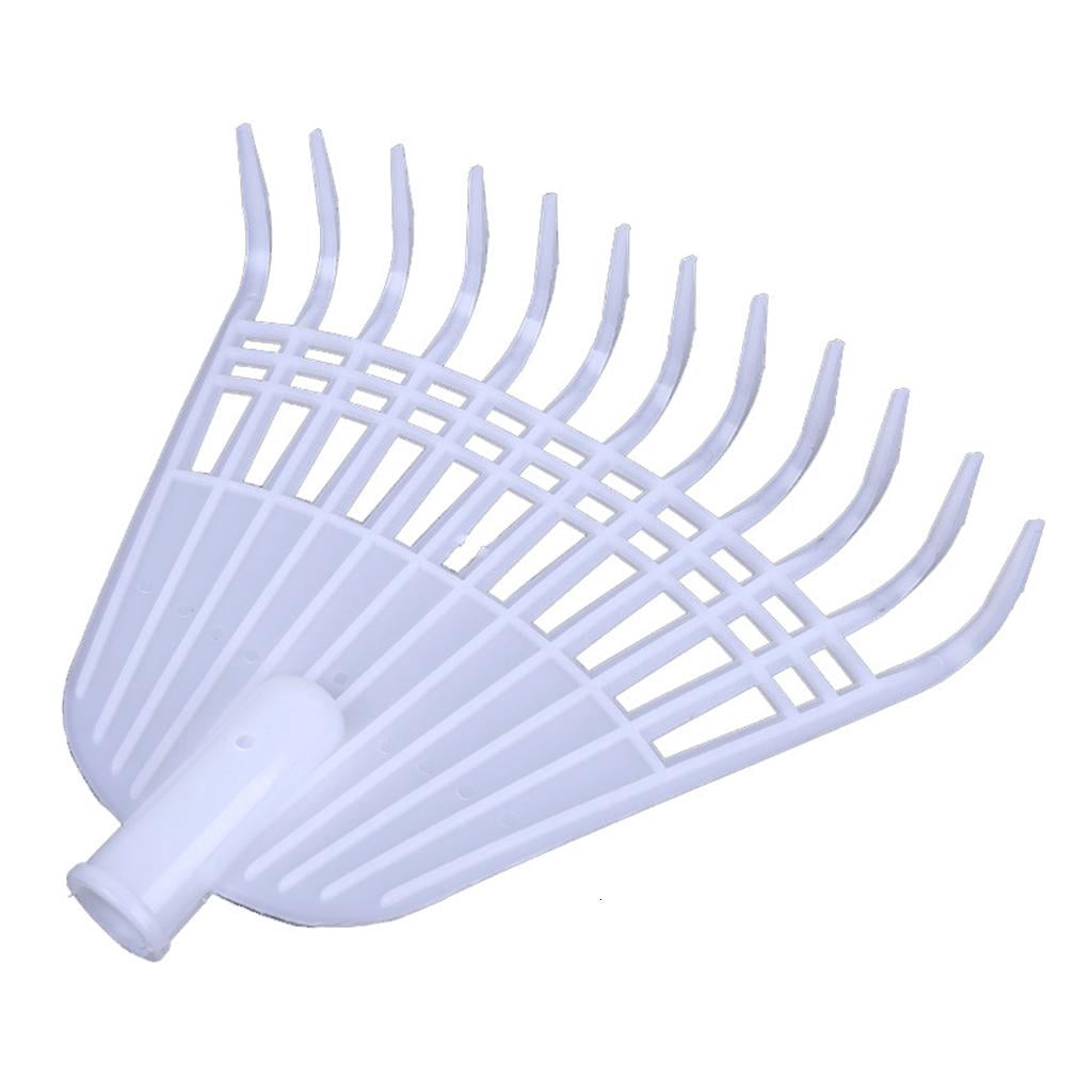 LICEWO Unique Design Leaf Rake with 12 Tooth Plastic Grass Rake Flower ...