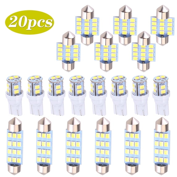 LICHENGTAI 20Pcs Car Interior Combo LED Map Dome Door Trunk License ...