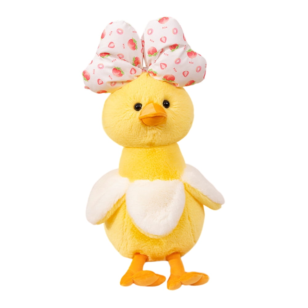 LICHENGTAI Bow Tied Duckling Plush Toy Stuffed Animal Doll Hugging ...