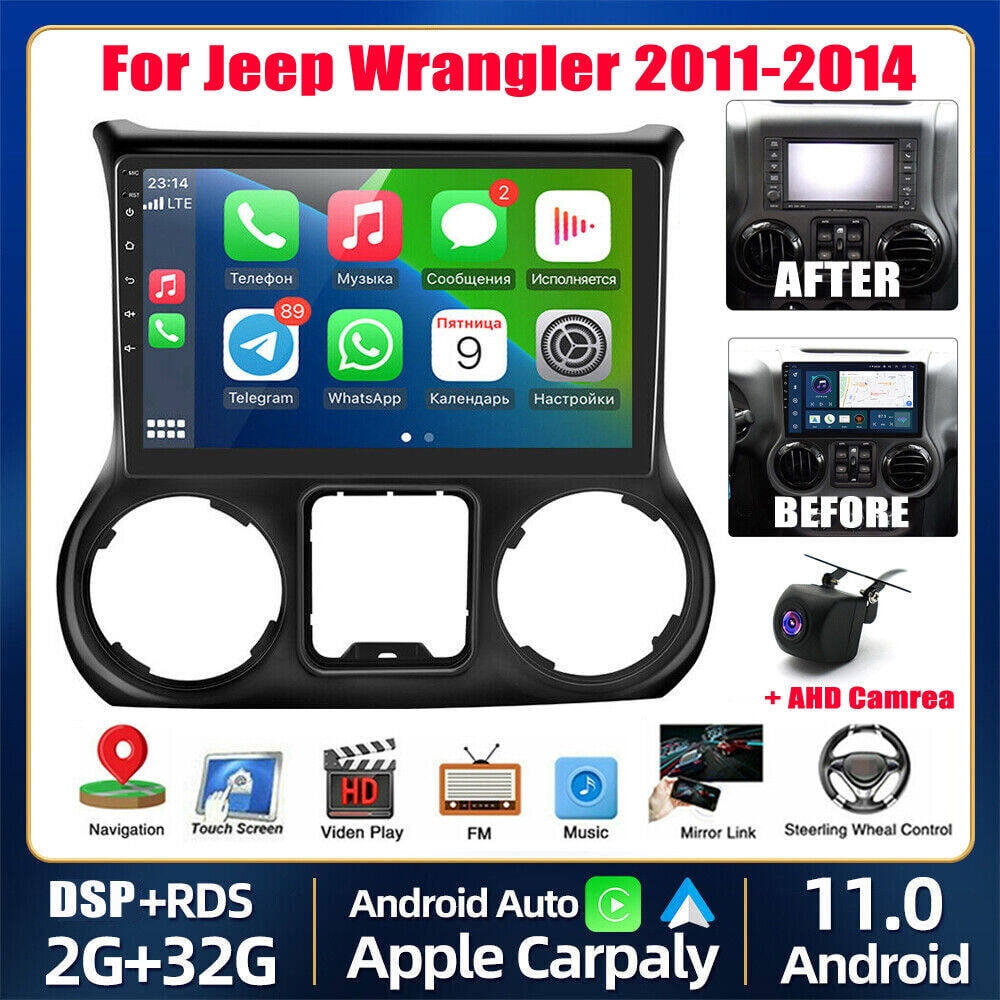 LICHENGTAI Car Stereo Radio Fit for Jeep Wrangler 2011-2014, 10" HD IPS ...