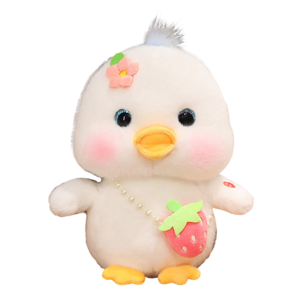 LICHENGTAI Cute Duck Plush Toy Strawberry Duckling Doll Comfortable ...