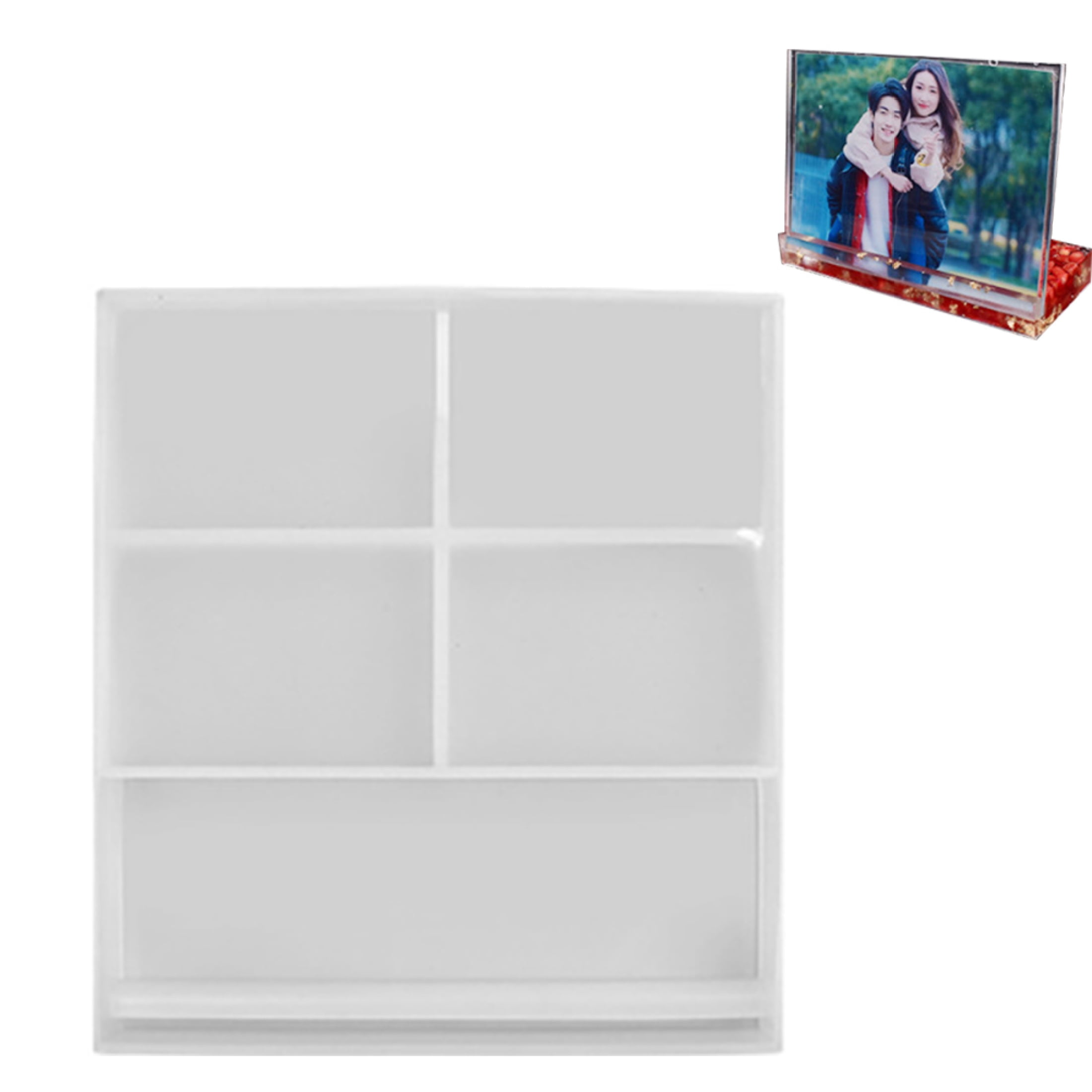 LICHENGTAI DIY Photo Frame Silicone Resin Mold Crystal Gel Mirror ...