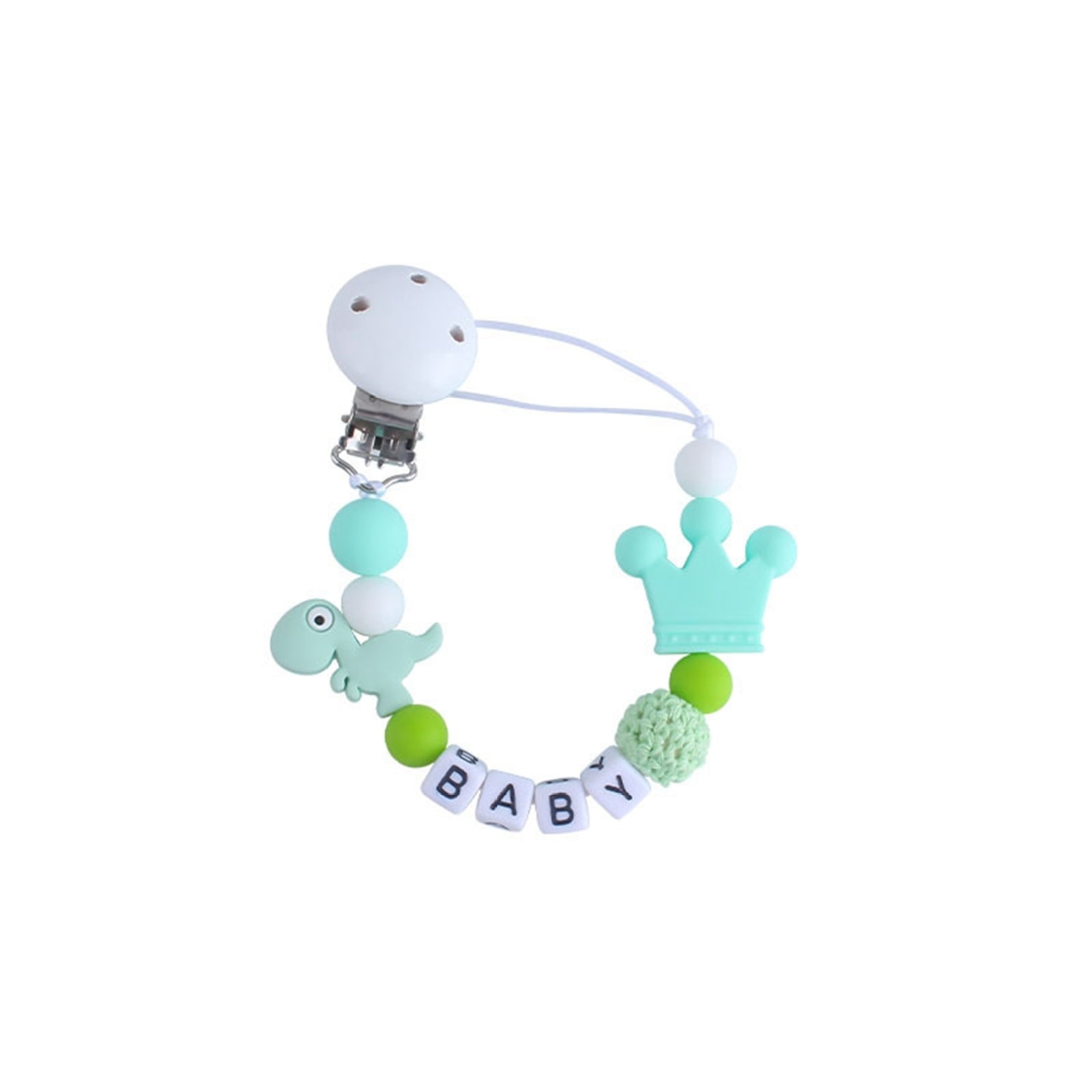 LICHENGTAI Silicone Pacifier Clip for Babies Infant Animal Teething ...