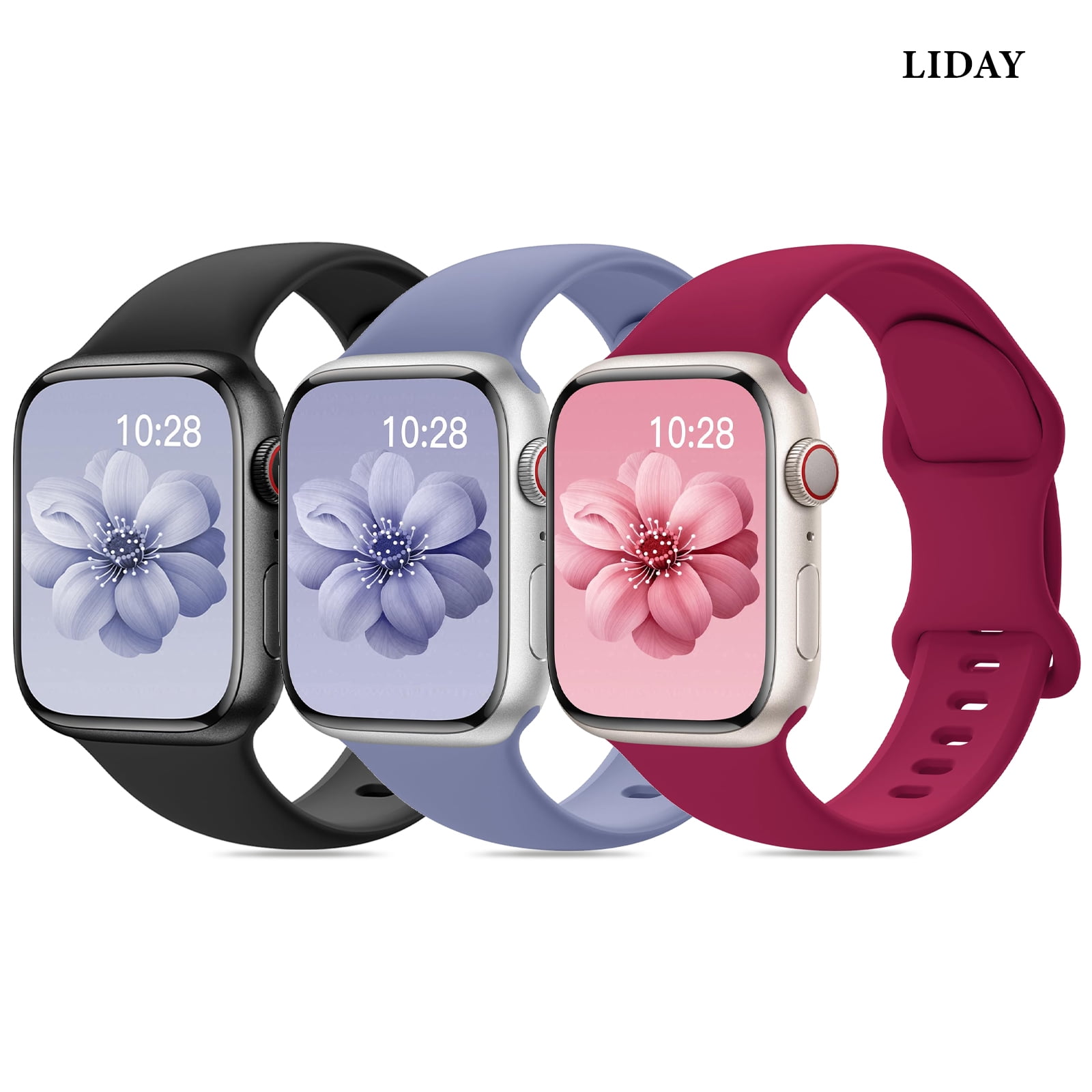 LIDAY Silicone Band Compatible with Apple Watch Bands 40mm 38mm 41mm ...