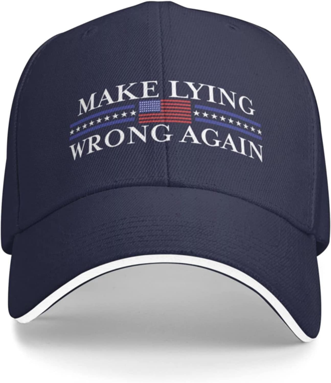 LIDEPECA Make Lying Wrong Again Hat Men Baseball Cap Fashionable Hat ...