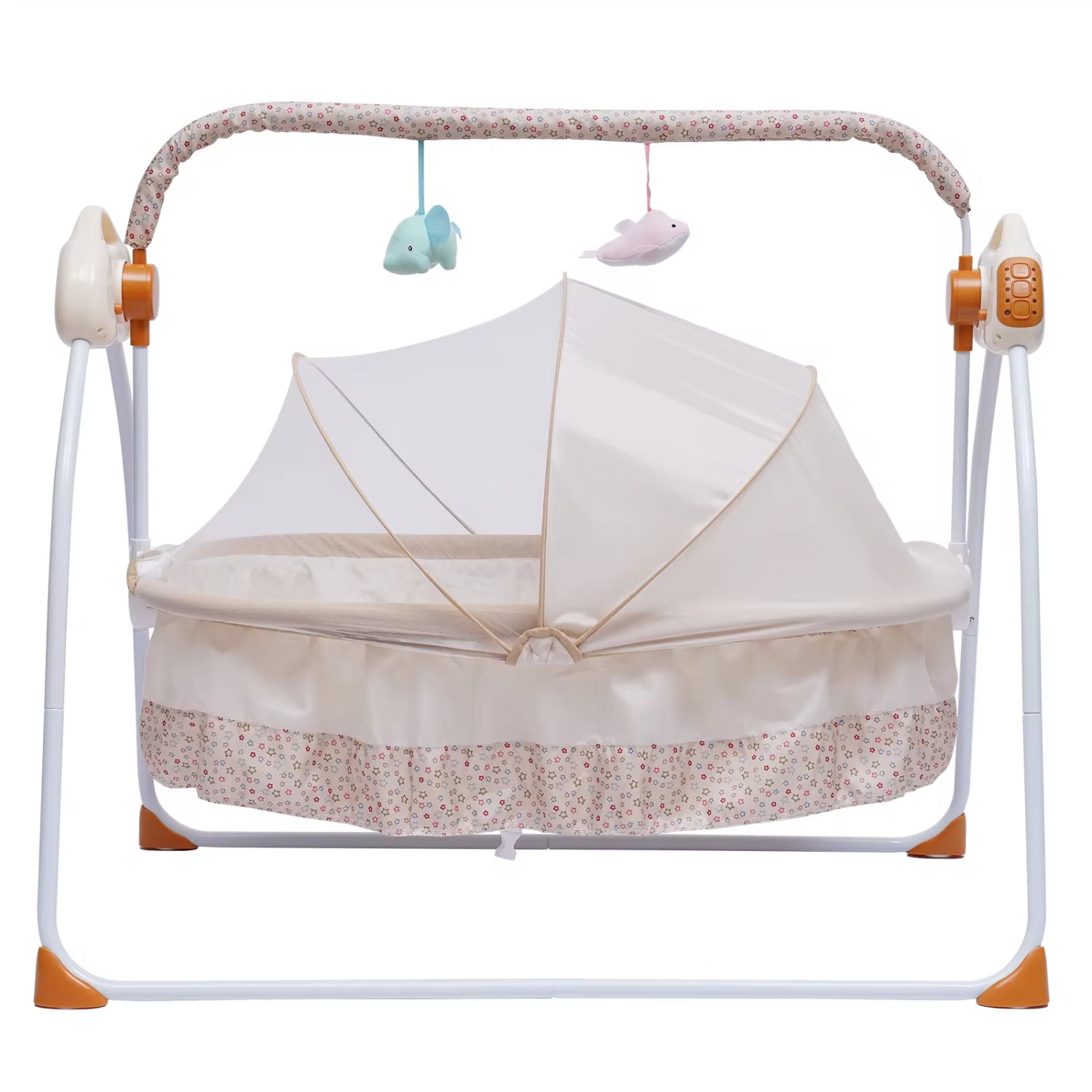 LIDNGLN Adjustable 5Gears Auto Swing Rocker Baby Cradle Cot Sleeping ...