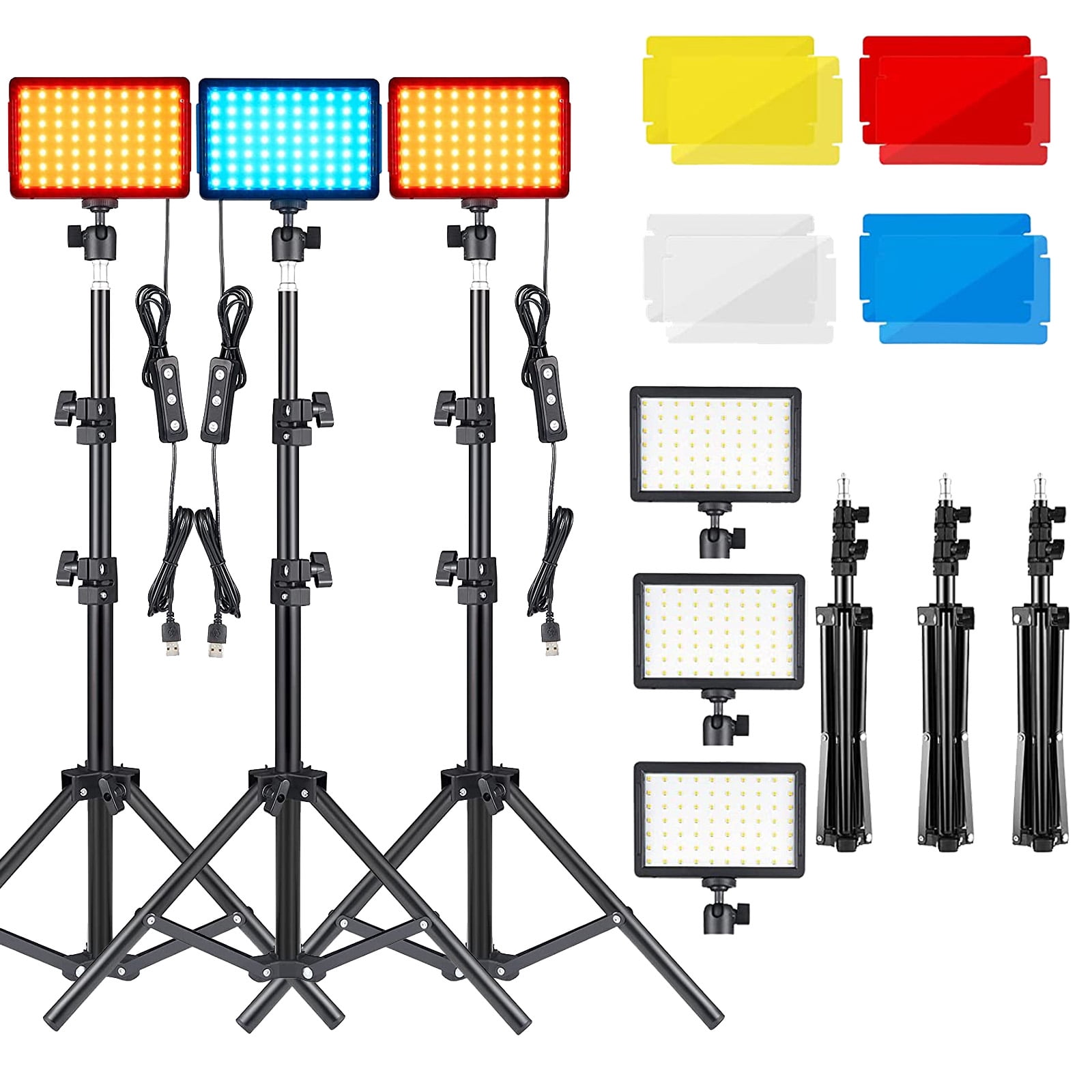 LIDNGLN RGB Filters Photography Video Light Panel Lighting Photo Studio ...