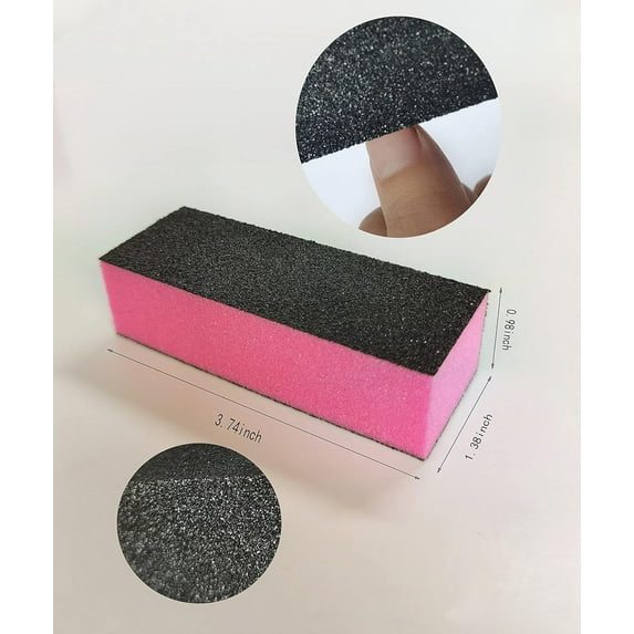 LIDUI-10 Pcs 3 Way Nail Sanding Buffer Block Polisher Buffing File 80 ...