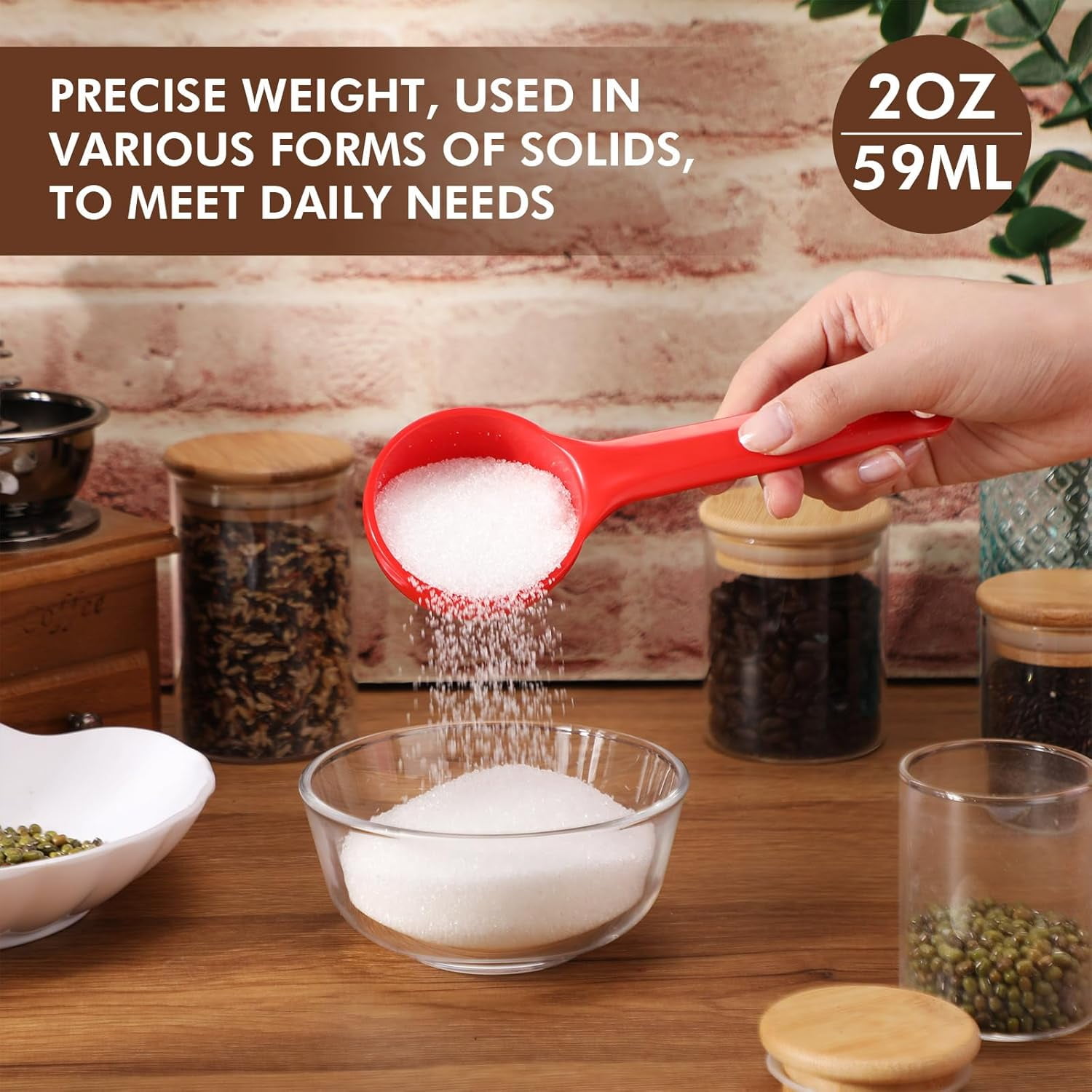 LIDUI-10 Pcs FoodService Products Measure Spoon with Short Handle 2 ...