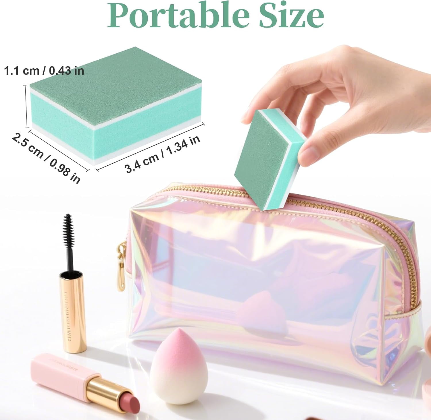 LIDUI-100 Mini Nail Buffers Block - Mini Buffing Block limas para uñas ...