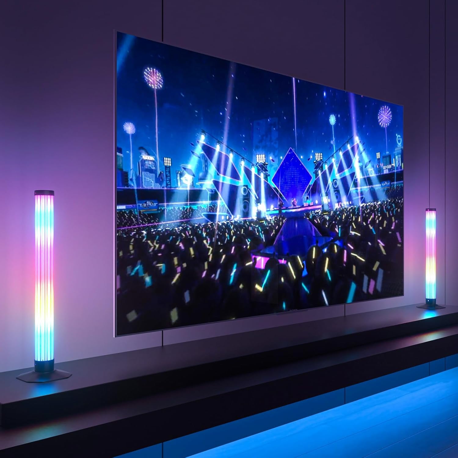 LIDUI-12.59" 360° RGB Light Bars LED TV Backlight with DIY Music Sync ...
