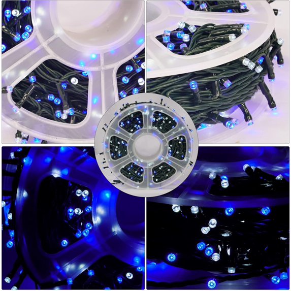 LIDUI-164FT 500 LED Hanukkah String Lights, 8 Modes Waterproof Plug in ...