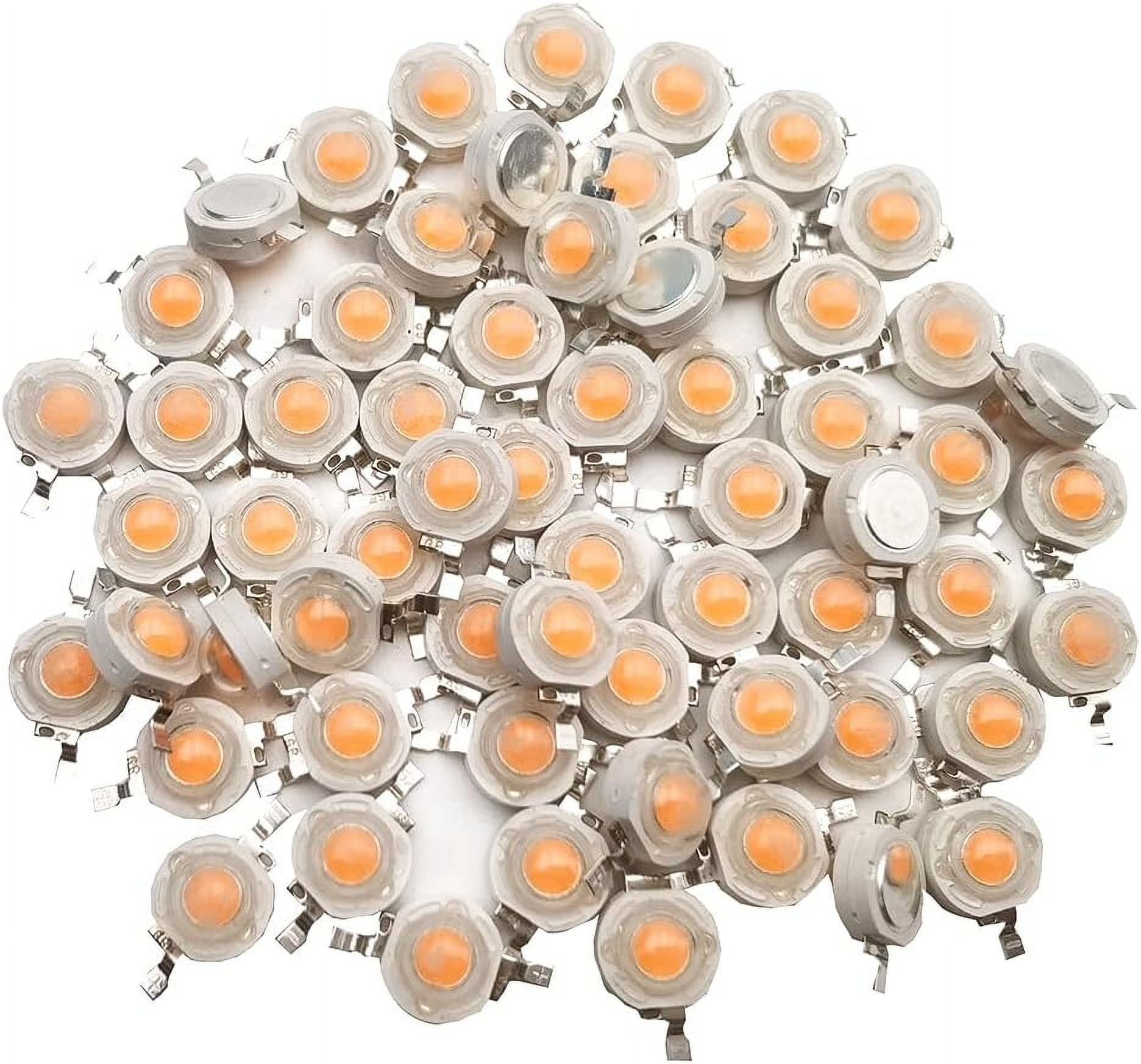 LIDUI-20 pcs 1W High Power Led Chip Full Spectrum 380-840nm 300mA-350mA ...
